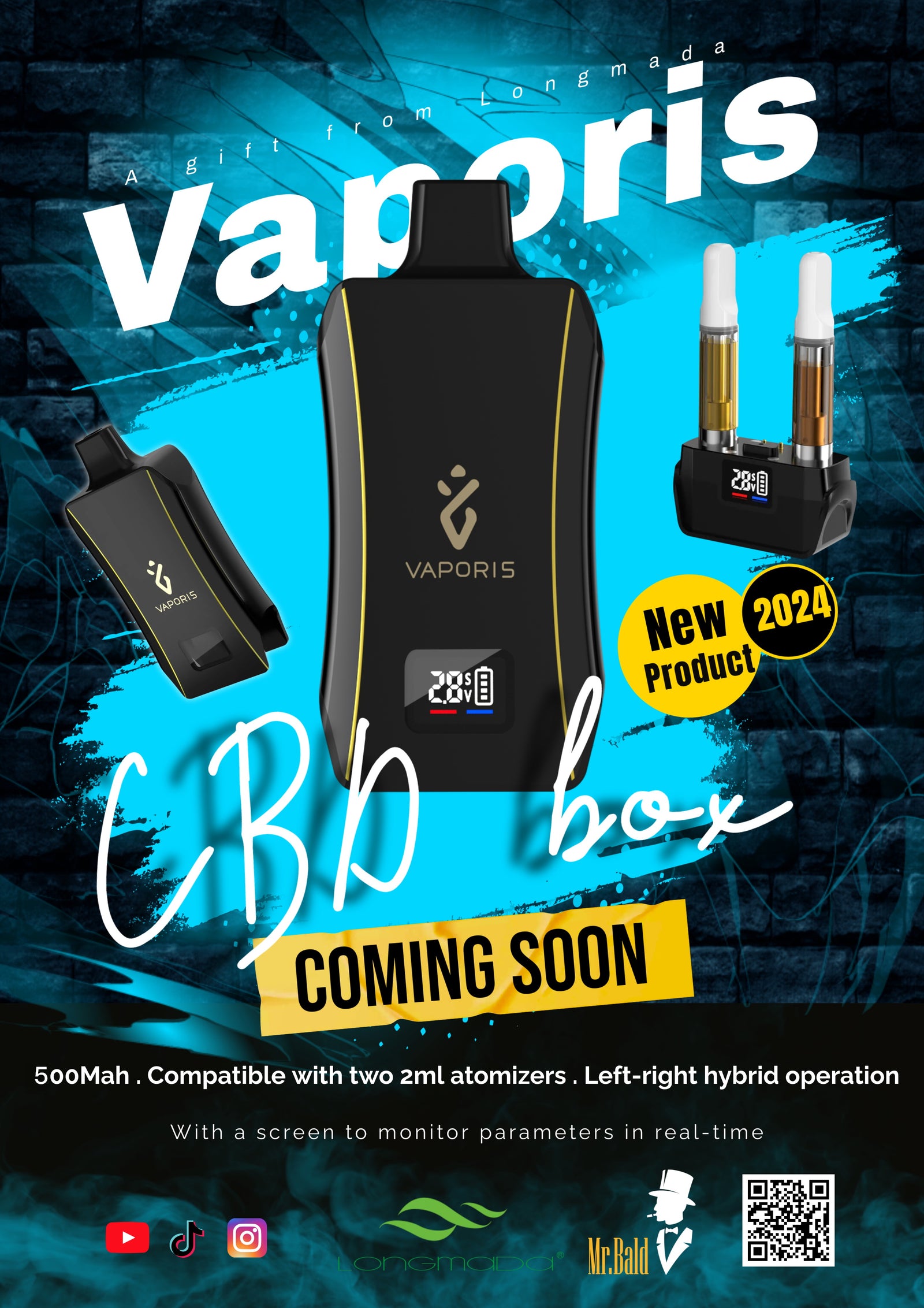 Vaporis - Dual CBD Hidden Vape Pen with LCD Display | 1 Pcs